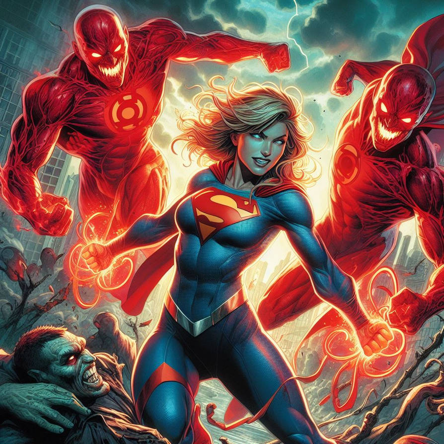 Supergirl Vs Red Lanterns 5 By Lepantzeus On Deviantart