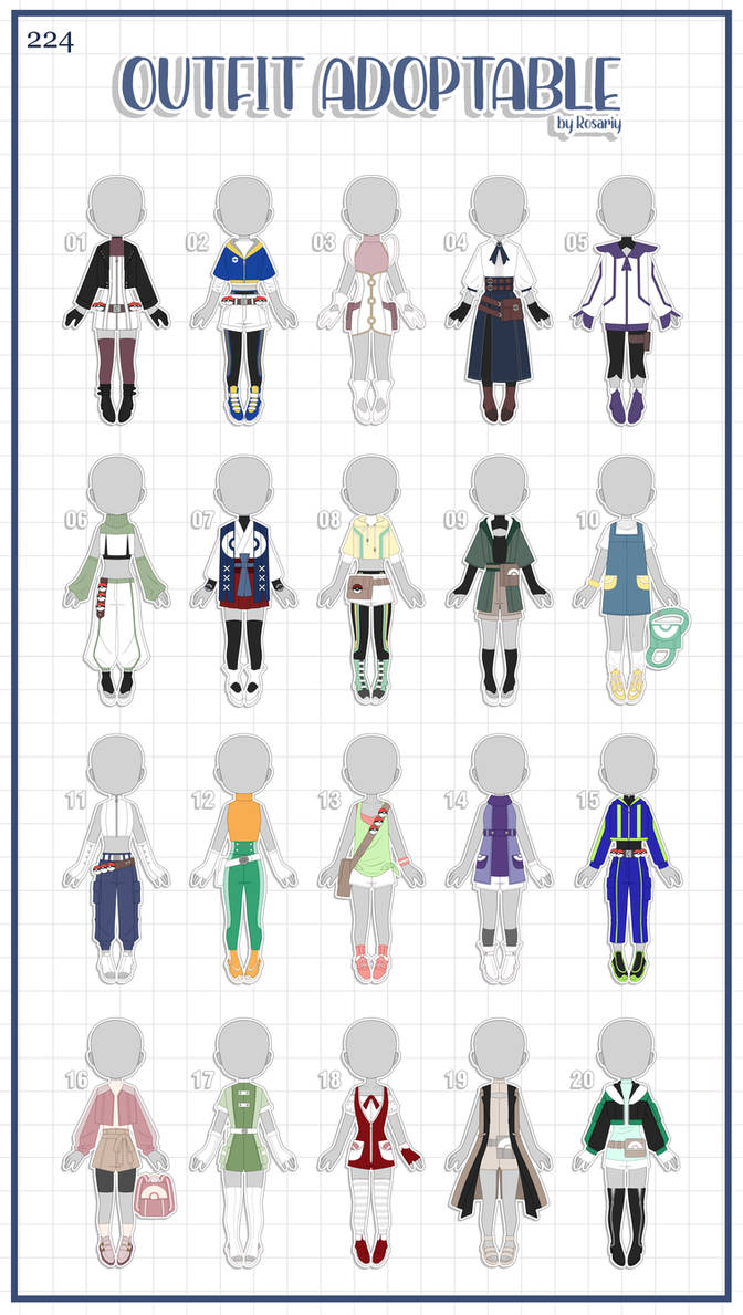 Open 7 20 Outfit Adopt 224 By Rosariy On Deviantart