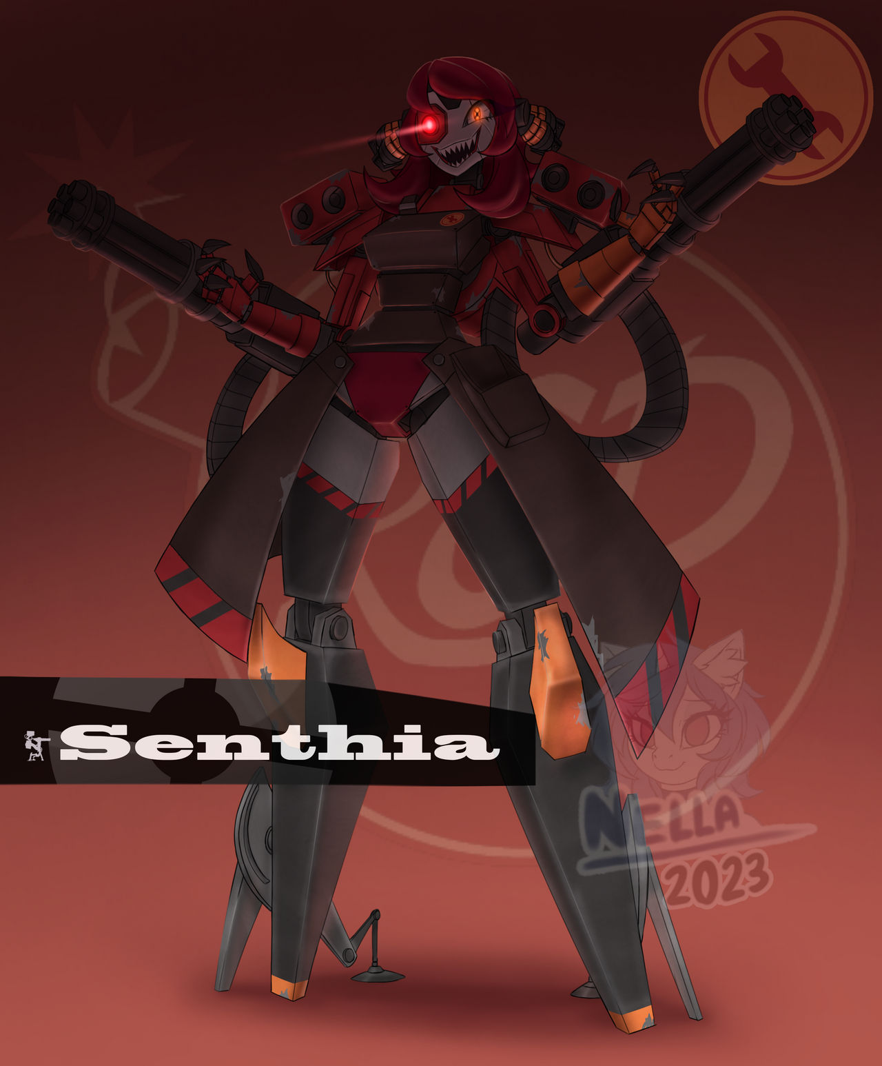 Tf2 Sentry Woman Senthia Level 3 By Diamondnella On Deviantart