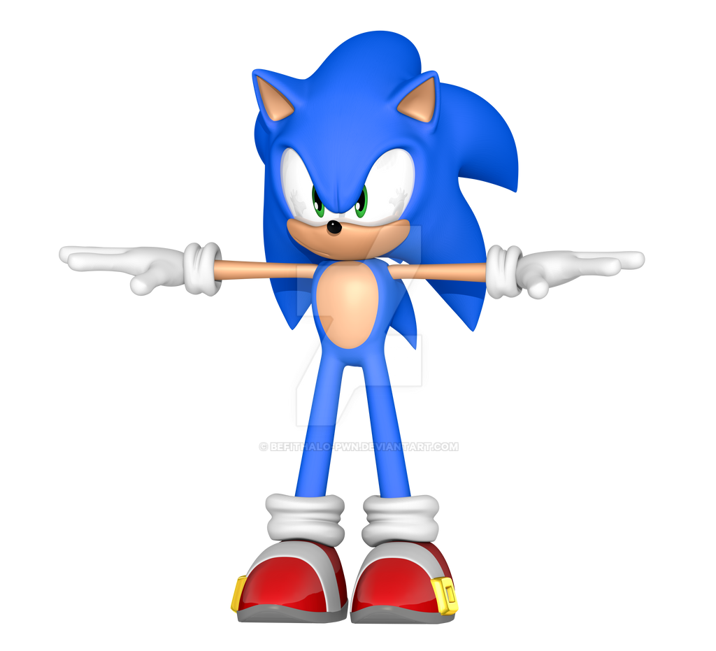 Sonic The Hedgehog T Pose Render By Befithalo Pwn On Deviantart