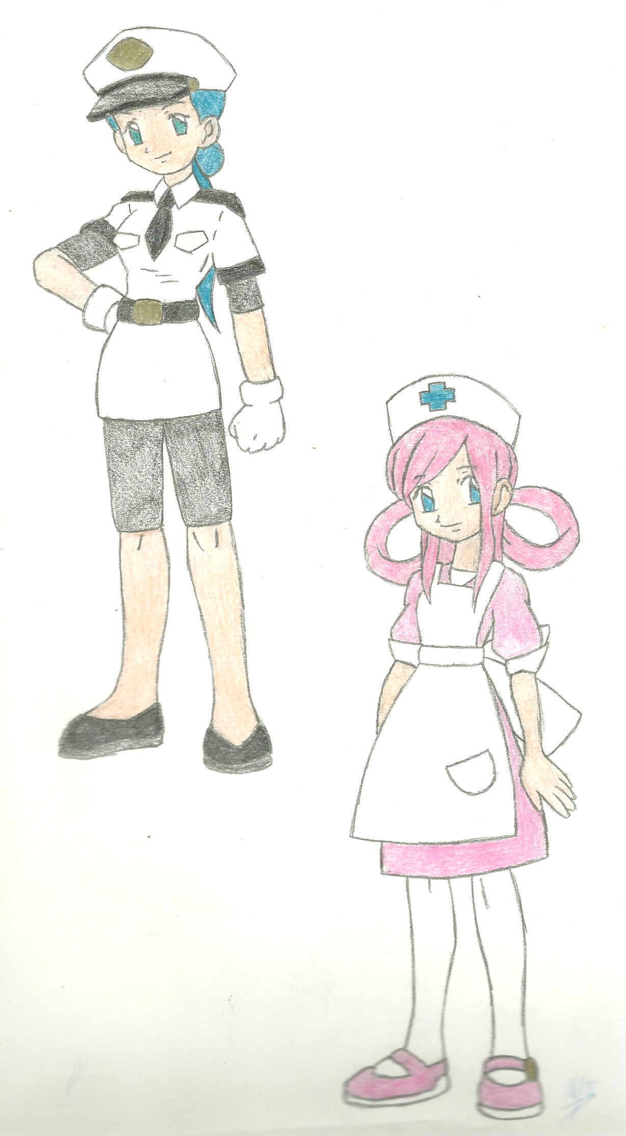 Officer Jenny And Nurse Joy By Auraguardx On Deviantart
