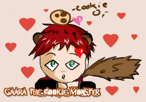 Gaara the...COOKIE MONSTER? by Lenasama on DeviantArt