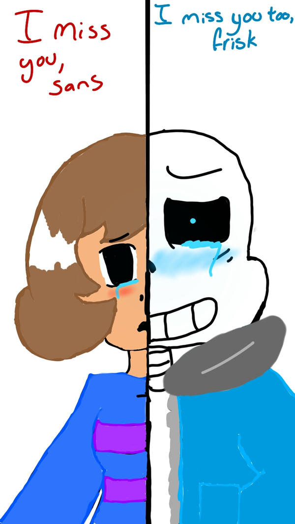 Sans X Frisk By Sad Frisk On Deviantart