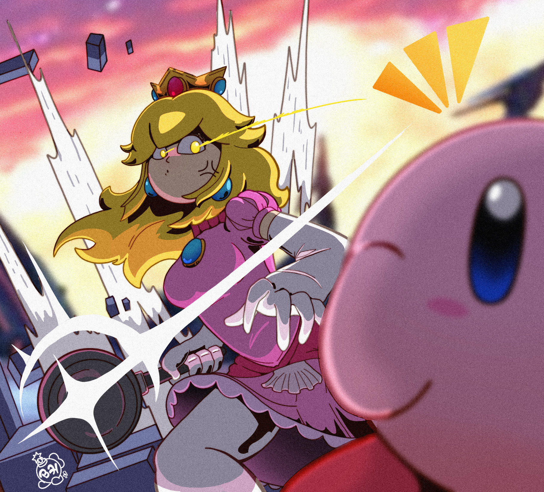 Ssbu Princess Peach Frying Pan By Brytondraws On Deviantart