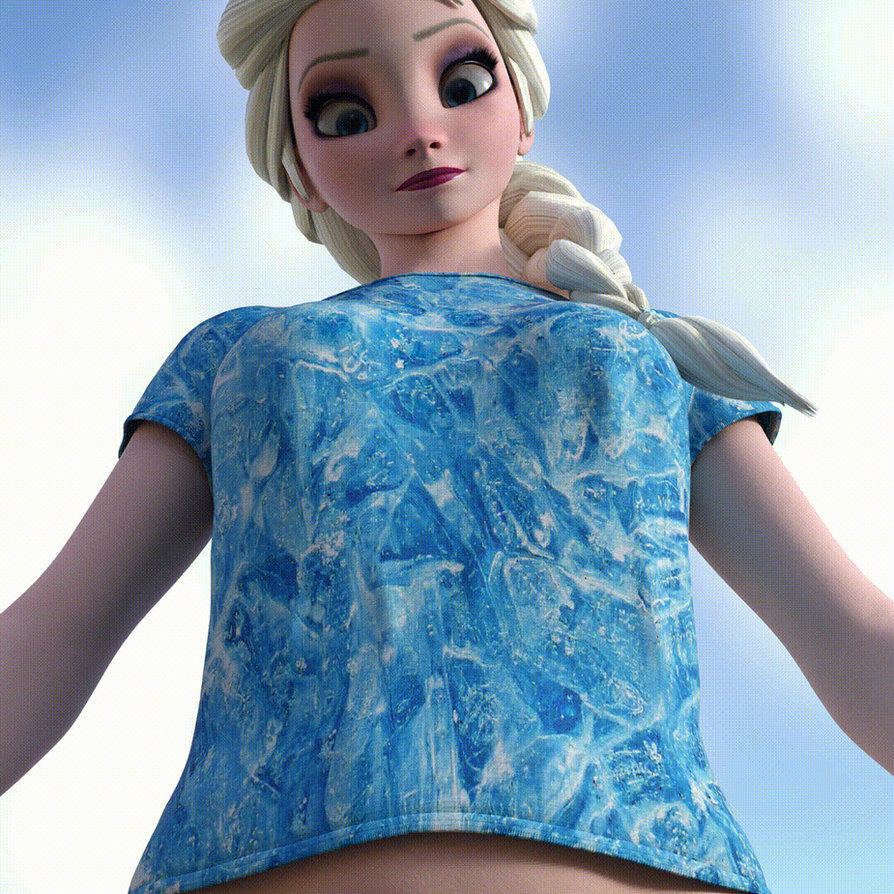 Elsa Showing You Her Belly Button 2 By Femalenavelart On Deviantart