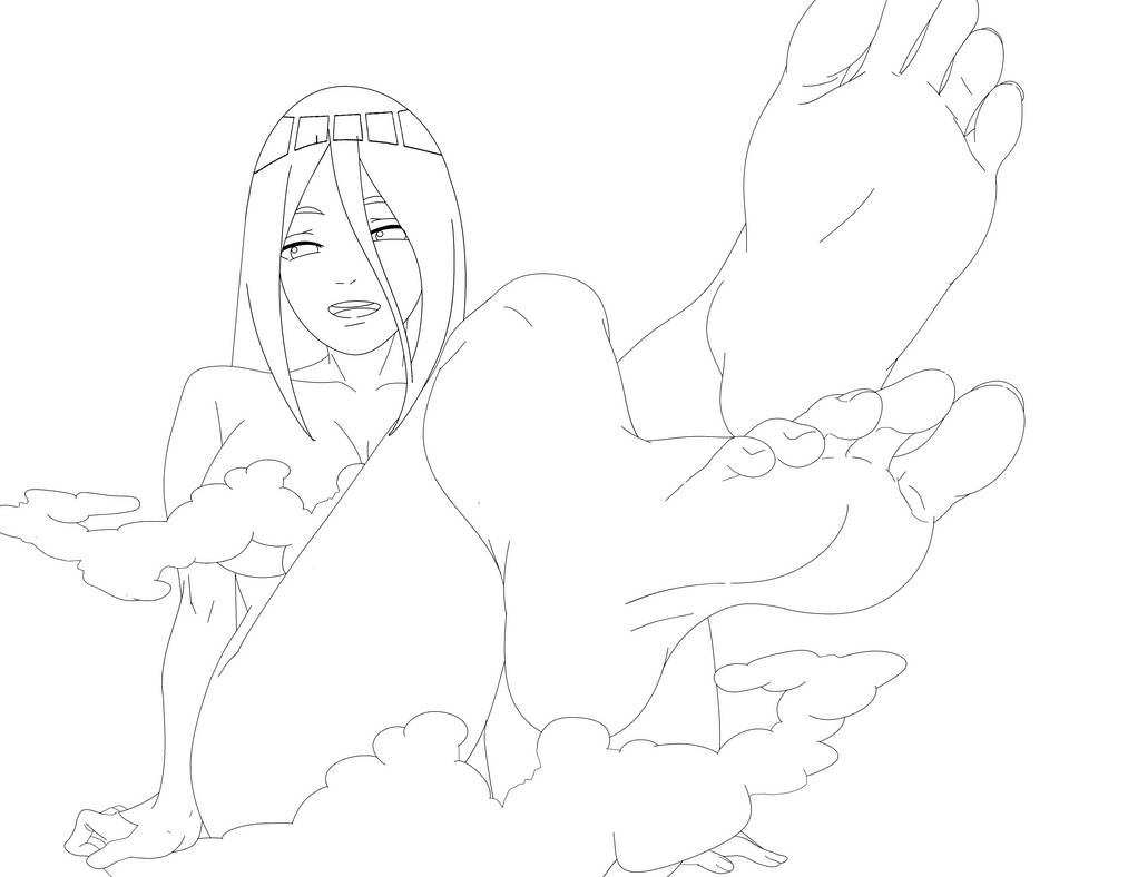 Hanabi Hyuga Sexy Feet Lineart By Danieltorresmen On Deviantart
