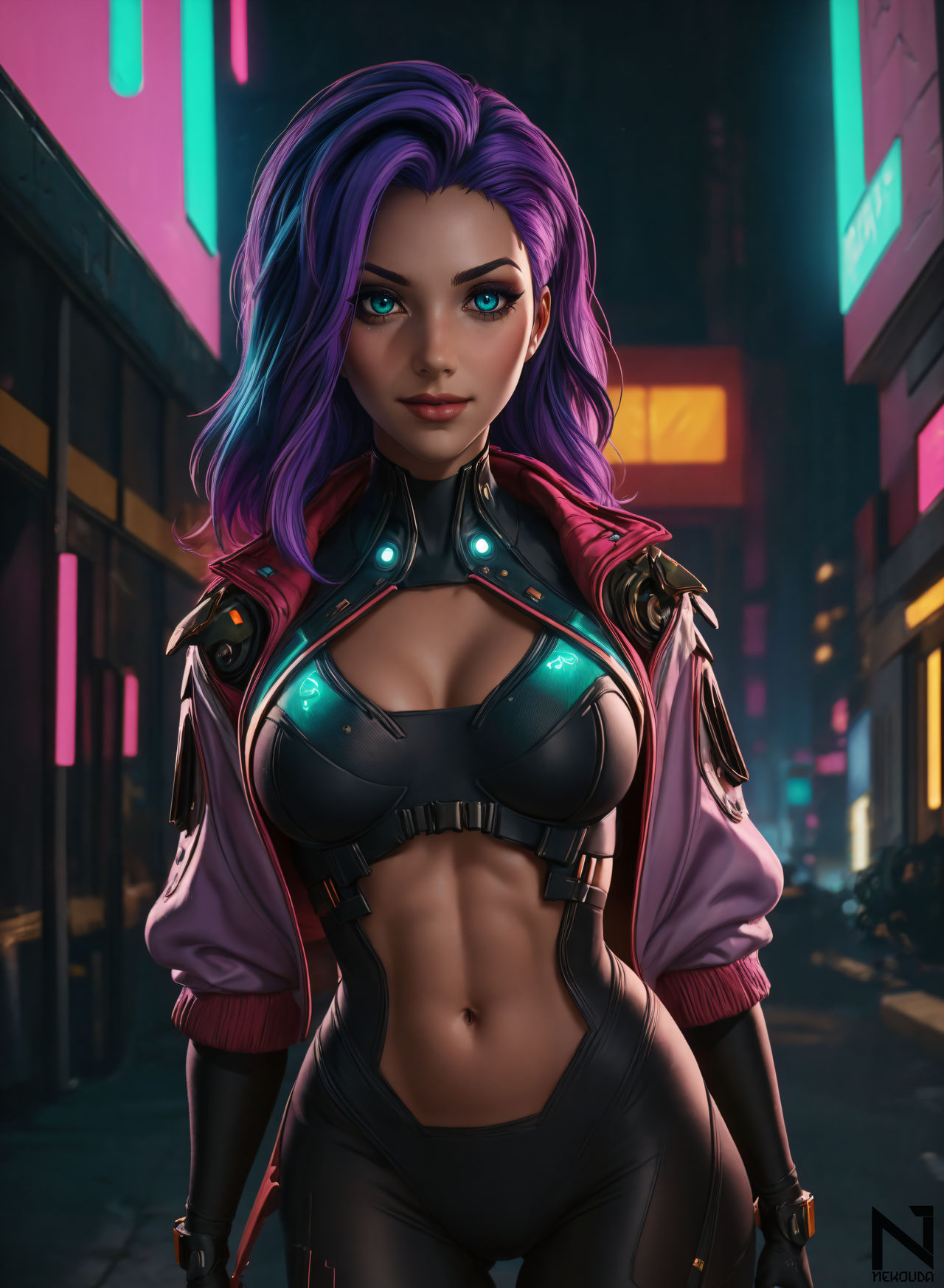 Cyberpunk Girl By Nekouda On Deviantart