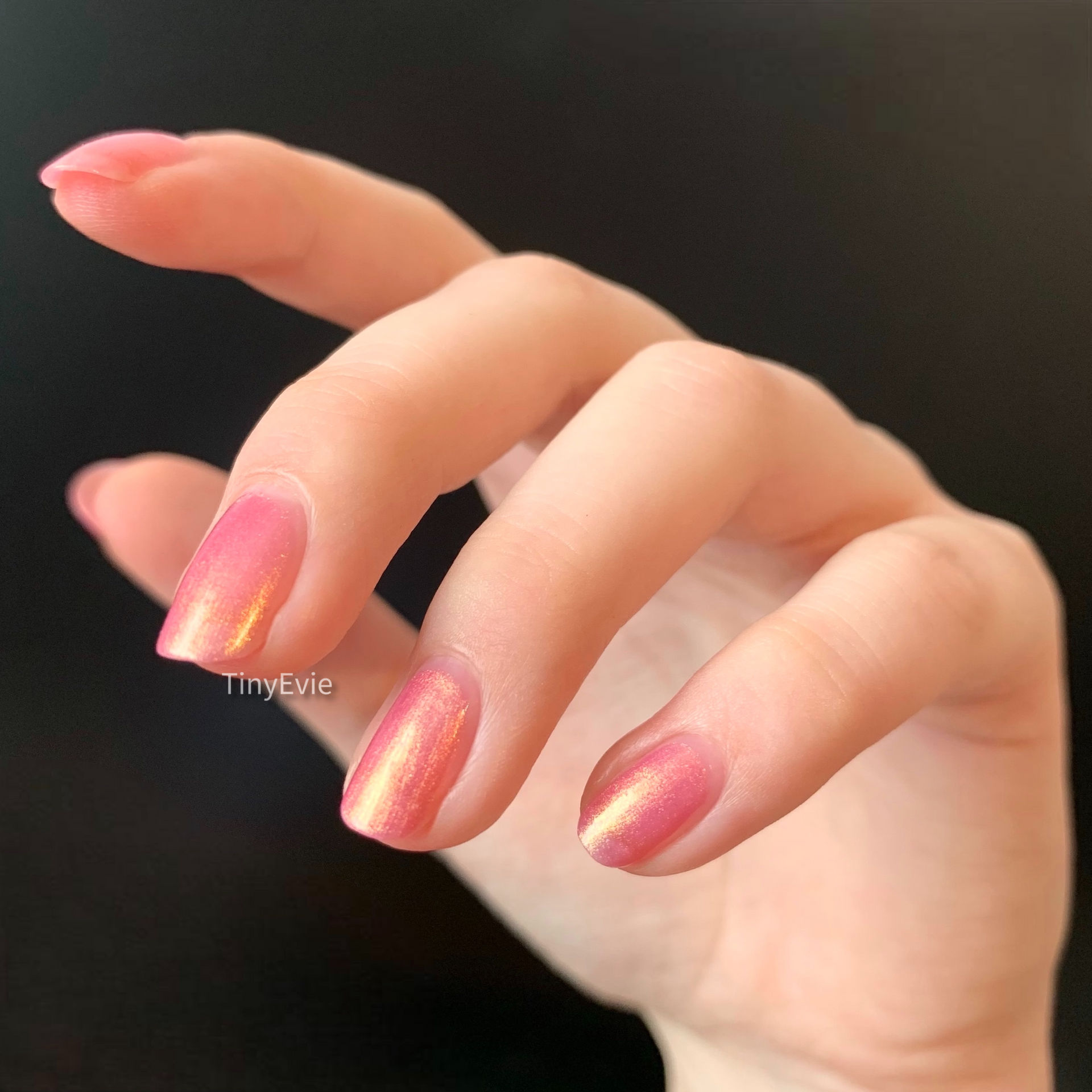 Female Hand With Pink Glittery Polish By Tinyevie On Deviantart