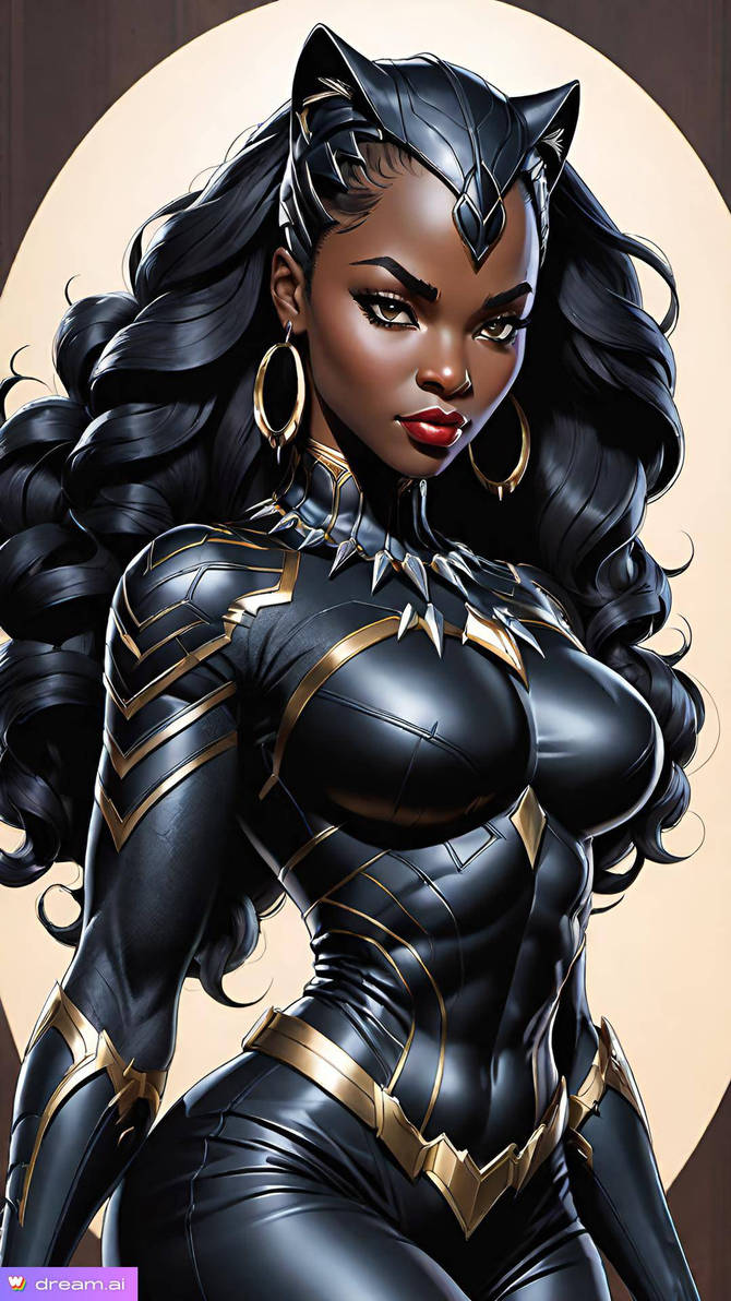 Female Black Panther Portrait By Jacman1976 On Deviantart