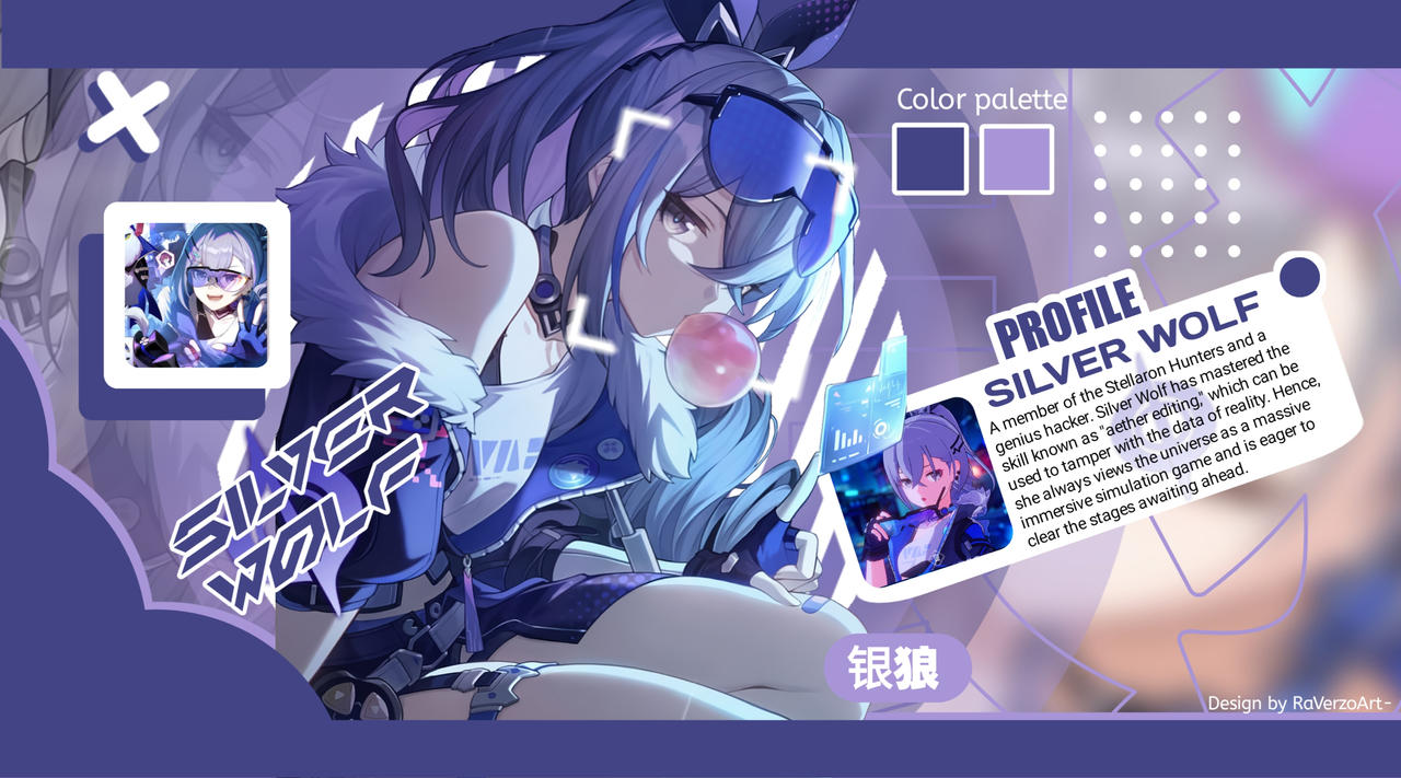 Silver Wolf Hsr By Raverzoart On Deviantart