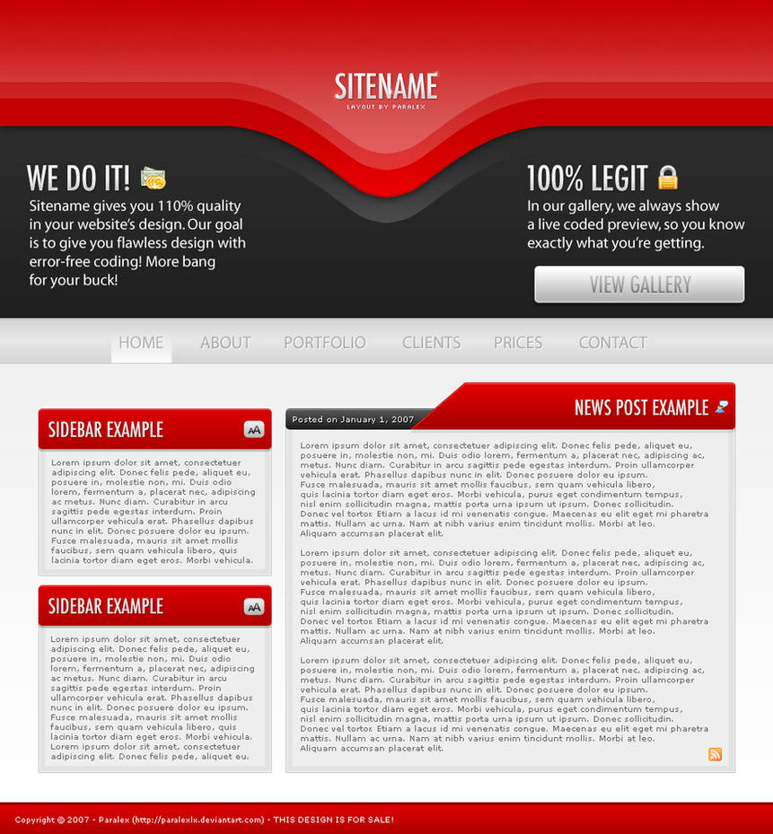 Sitename Layout by paralexLX on DeviantArt