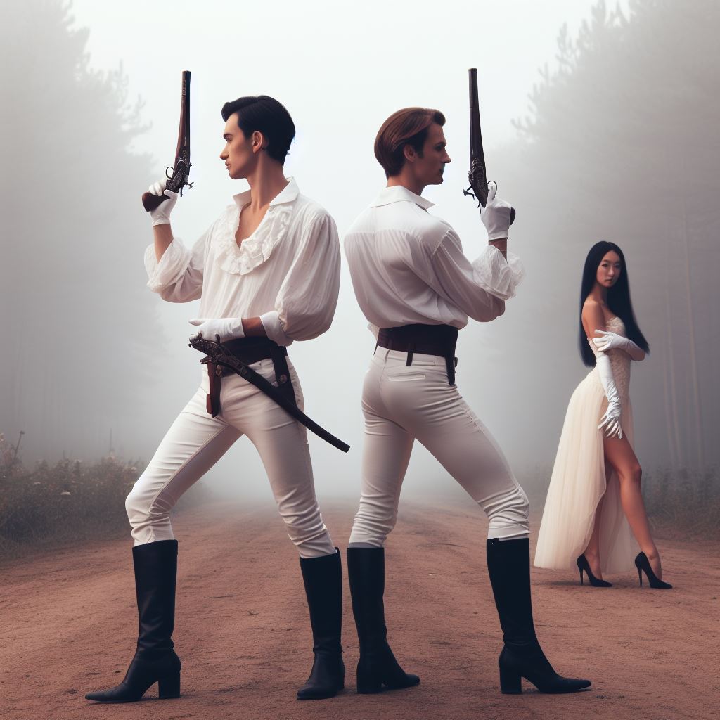 Pistol duel for her by yutanaki on DeviantArt Pistol duel for her by yutanaki on DeviantArt