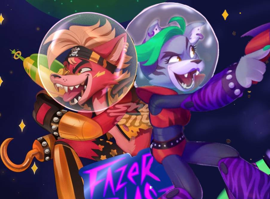 Glamrock Foxy And Roxy Fazer Blast Fnaf Sb Art By Chesterssunglasses On
