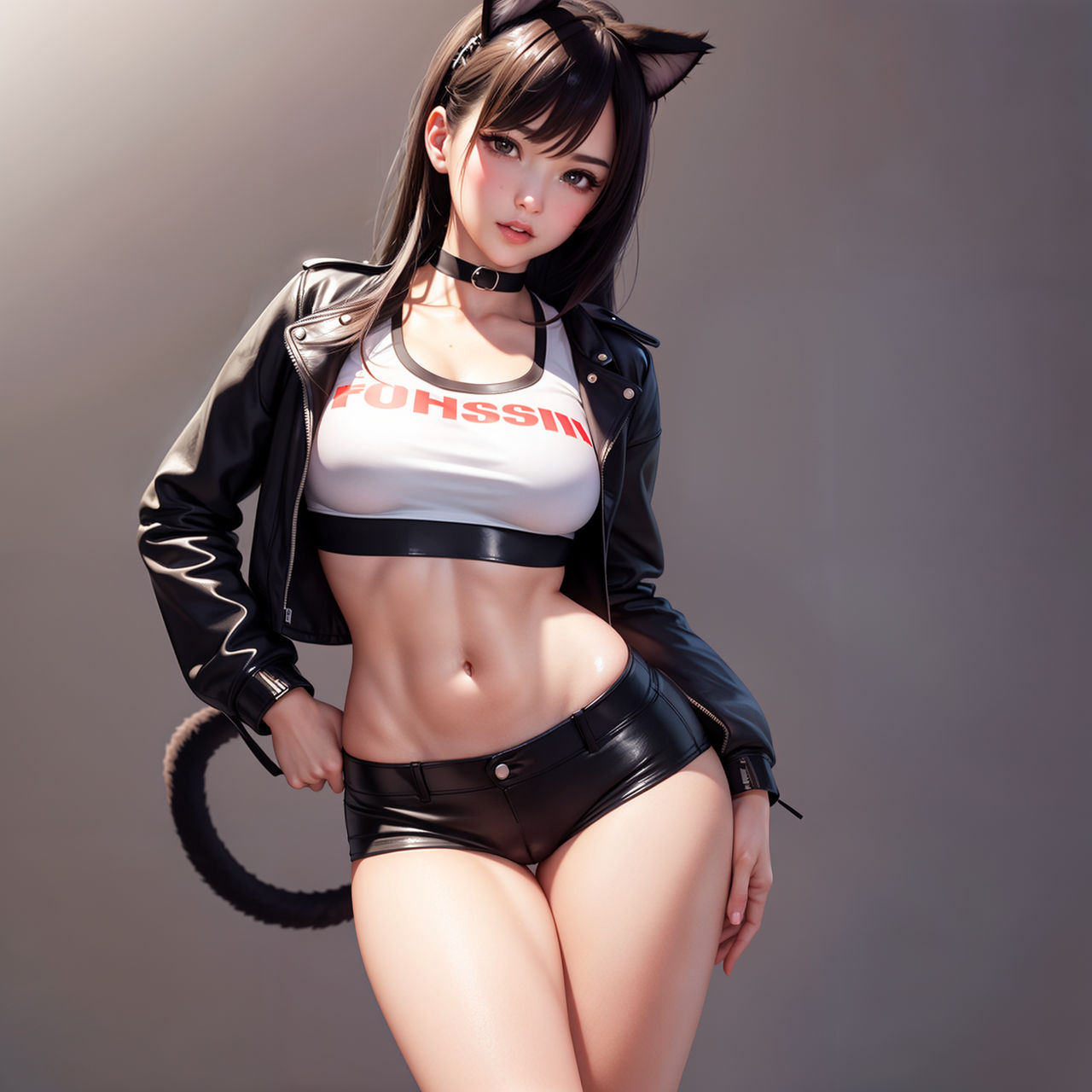 Beautiful Catgirl In Leather Outfit By Keijosusi On Deviantart