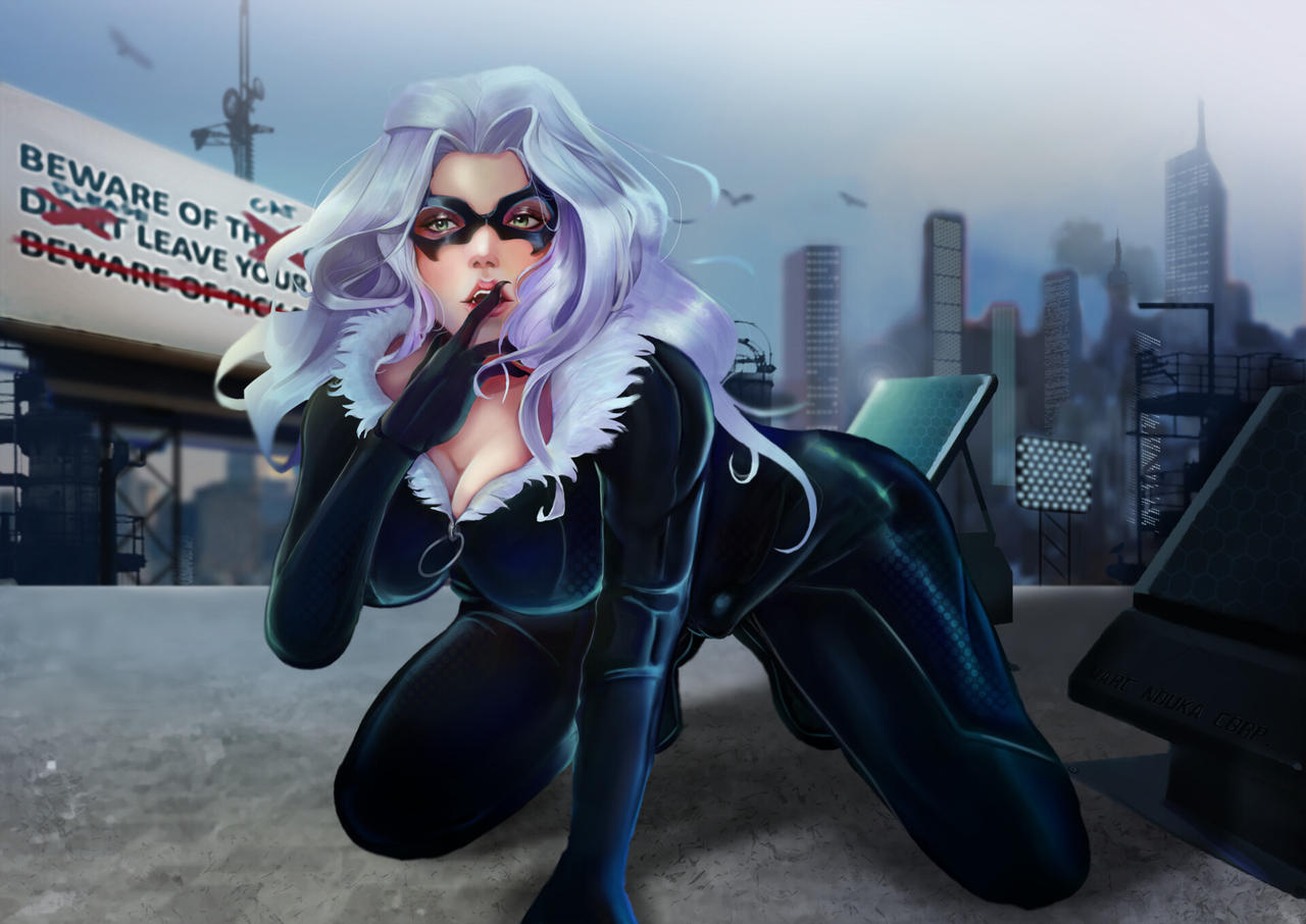 Black Cat Fan Art By Marcnouka On Deviantart