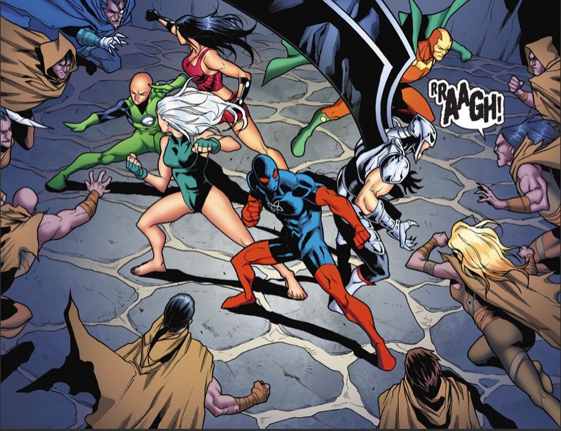 Aquagirl And Big Barda Fights Back By Bo Dennis On Deviantart