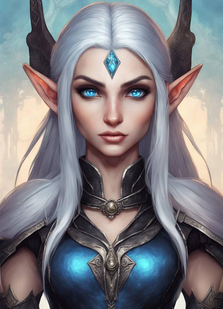 Elf Female Black Hair Realistic Closeup Bust Bl By Bmwslavka On Deviantart