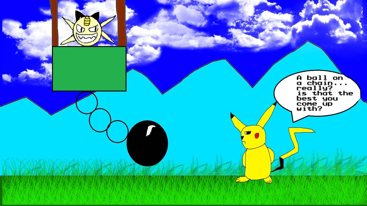 Pikachu Vs Meowth Grass Stage By Mrdilly2011 On Deviantart
