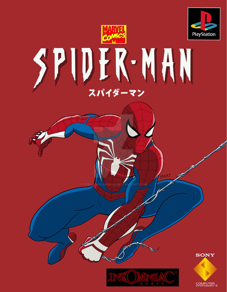 Spider-man Ps4 Cover Animated Series Style By Tyraknifesaurus On Deviantart