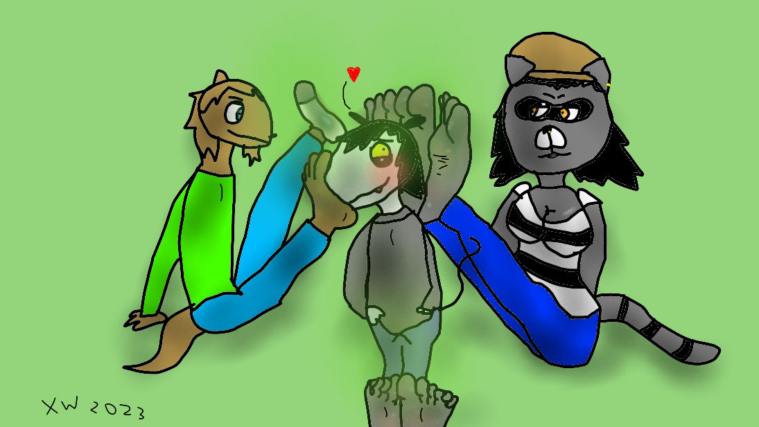 3 Mischievous Feet Critters By Aliendemonfox On Deviantart