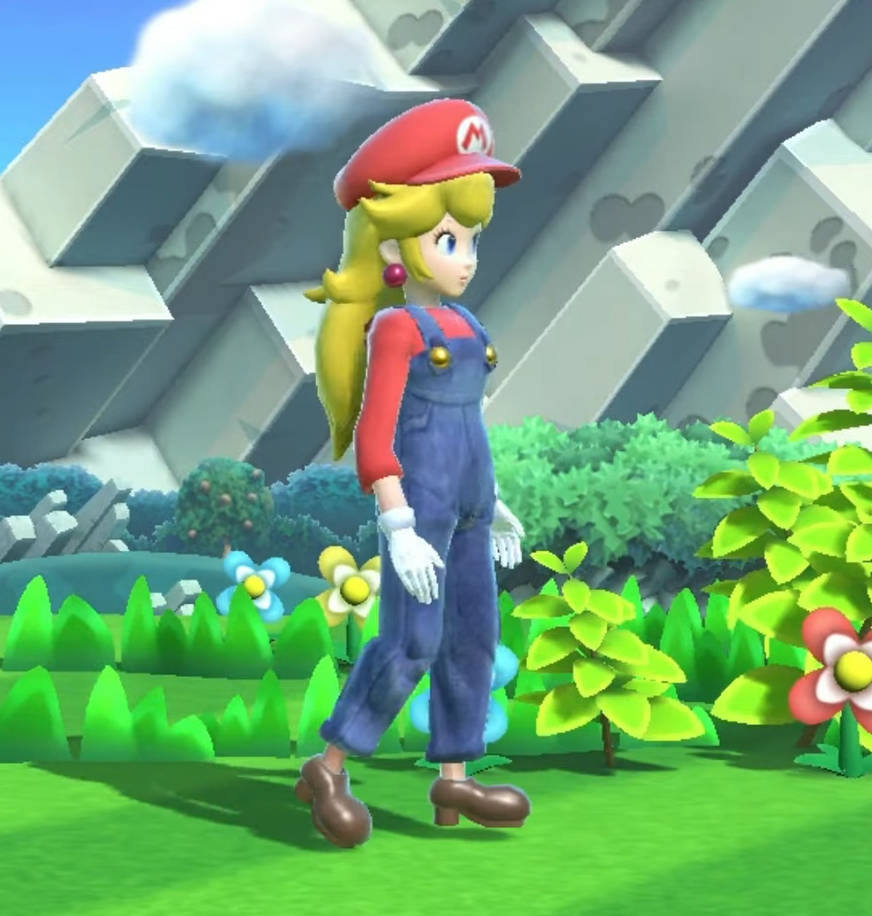 Ssbu Mod Princess Peach Dressed As Mario 7 By Princesspeach236 On Deviantart