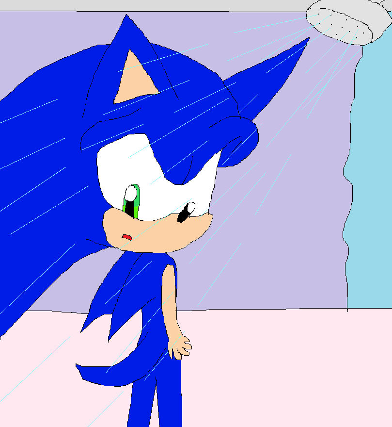 Sonic Taking A Shower By Sonikkuhedgieforever On Deviantart