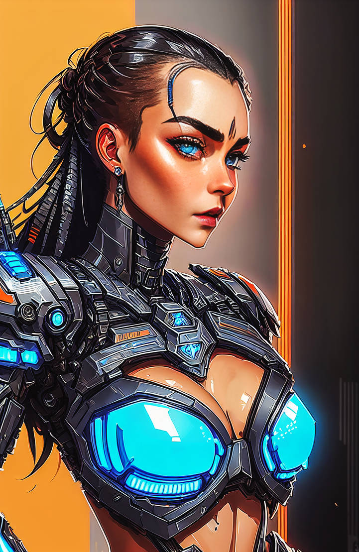 Pretty Cyberpunk Woman Ai Generated By Rocketmobster On Deviantart