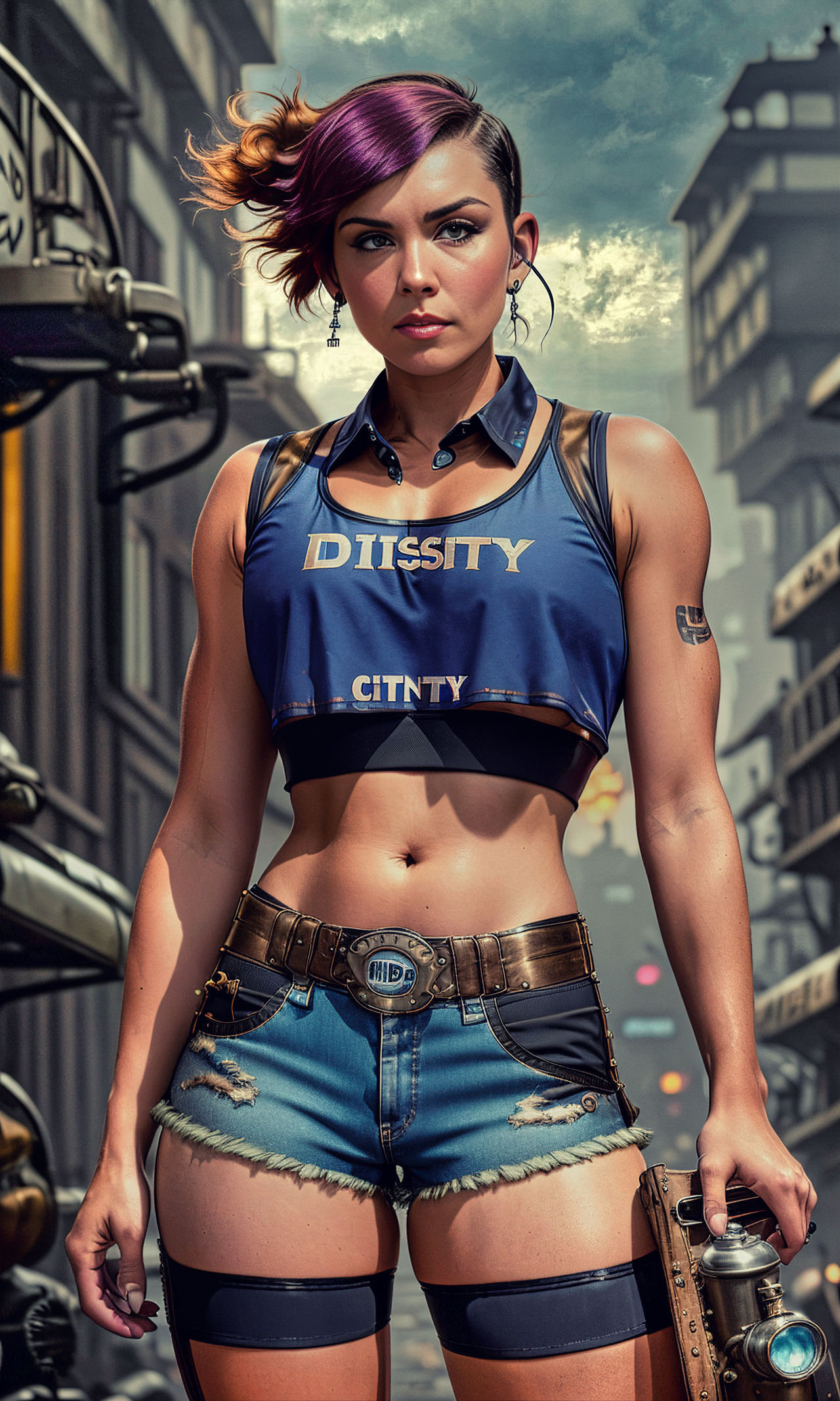 Dieselpunk Hottie Ai Generated By Rocketmobster On Deviantart