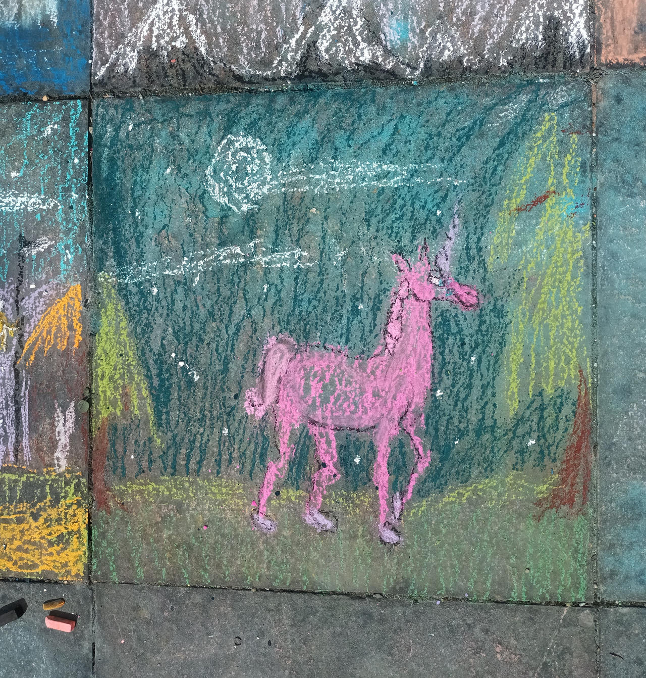 Lila Patio Chalk Drawing by Louisetheanimator on DeviantArt Lila Patio Chalk Drawing by Louisetheanimator on DeviantArt
