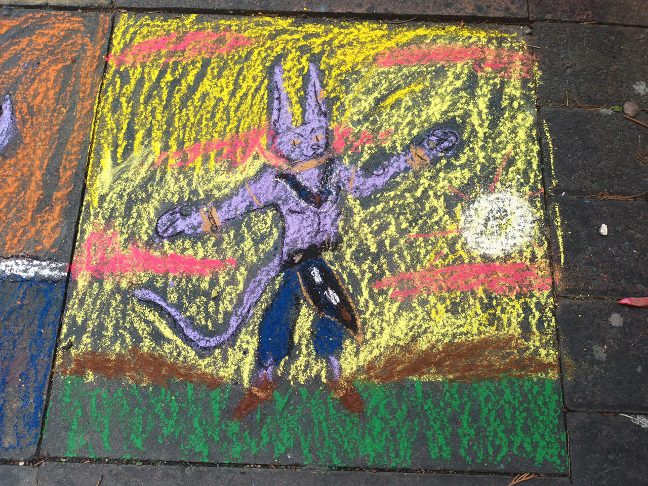 Beerus Patio Chalk Drawing by Louisetheanimator on DeviantArt Beerus Patio Chalk Drawing by Louisetheanimator on DeviantArt
