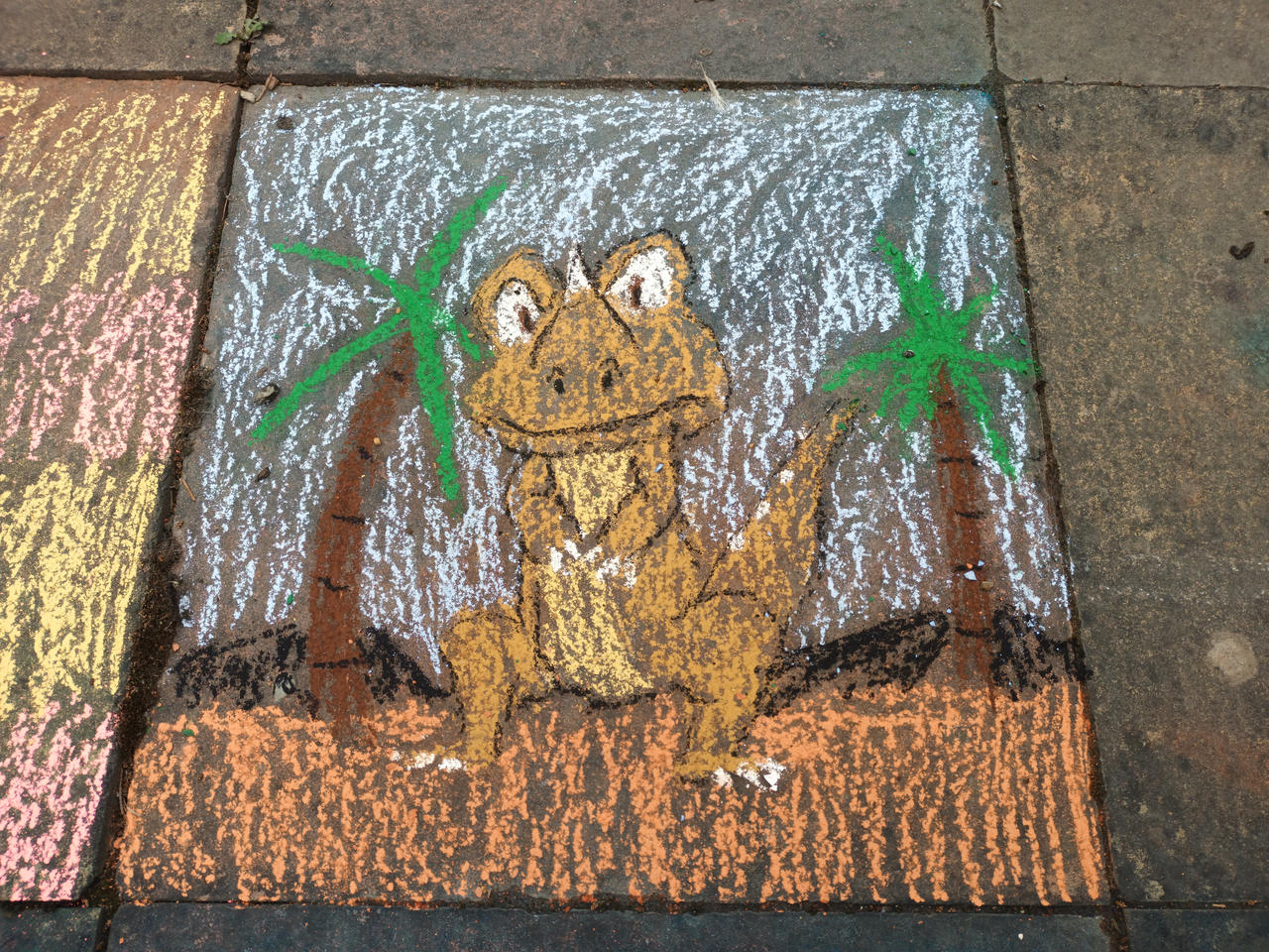 Gon Patio Chalk Drawing by Louisetheanimator on DeviantArt Gon Patio Chalk Drawing by Louisetheanimator on DeviantArt