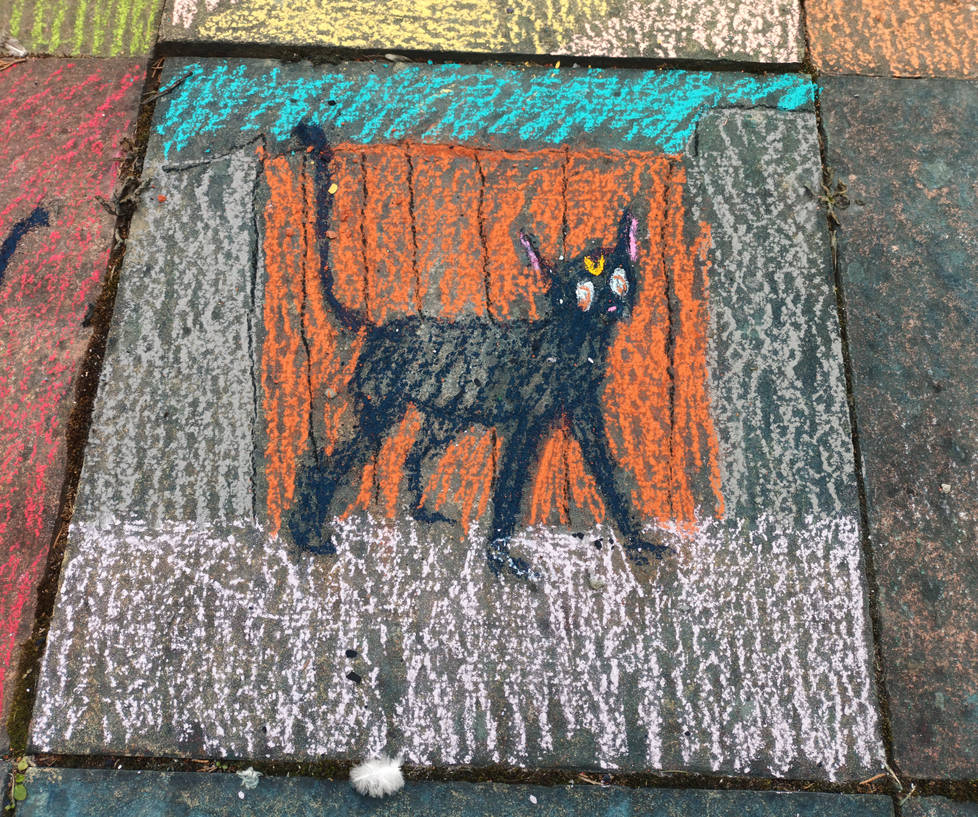 Luna Patio Chalk Drawing by Louisetheanimator on DeviantArt Luna Patio Chalk Drawing by Louisetheanimator on DeviantArt