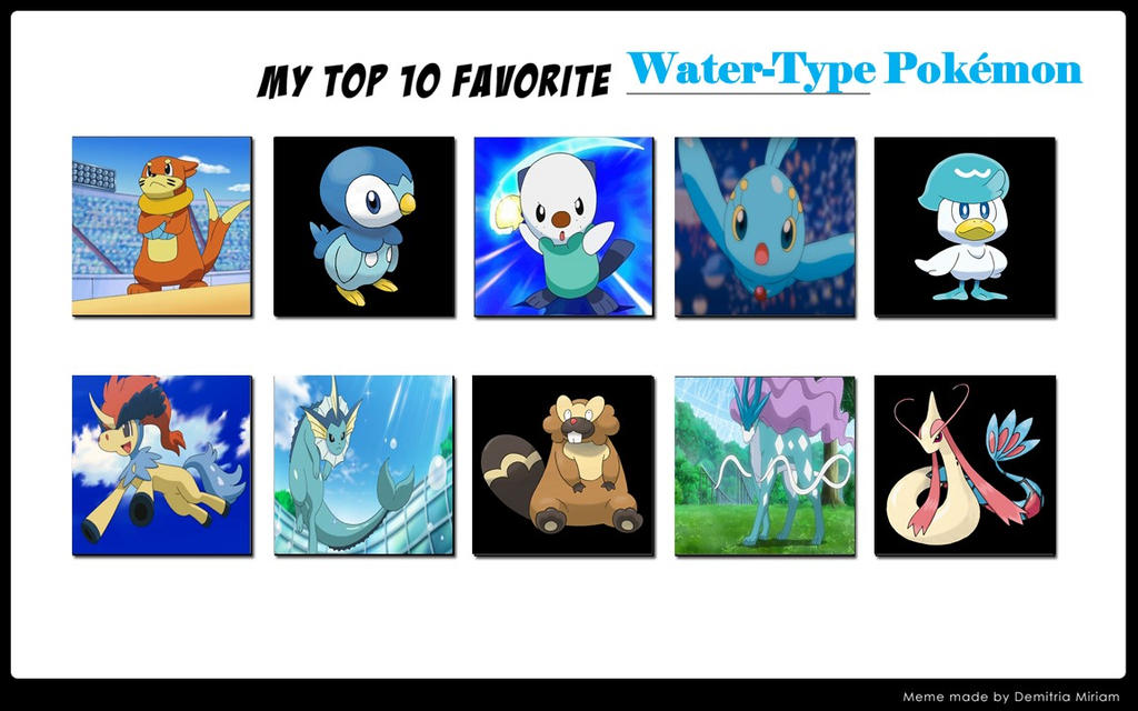 My Favorite Water Type Pokemon By Mariosonicfan16 On Deviantart