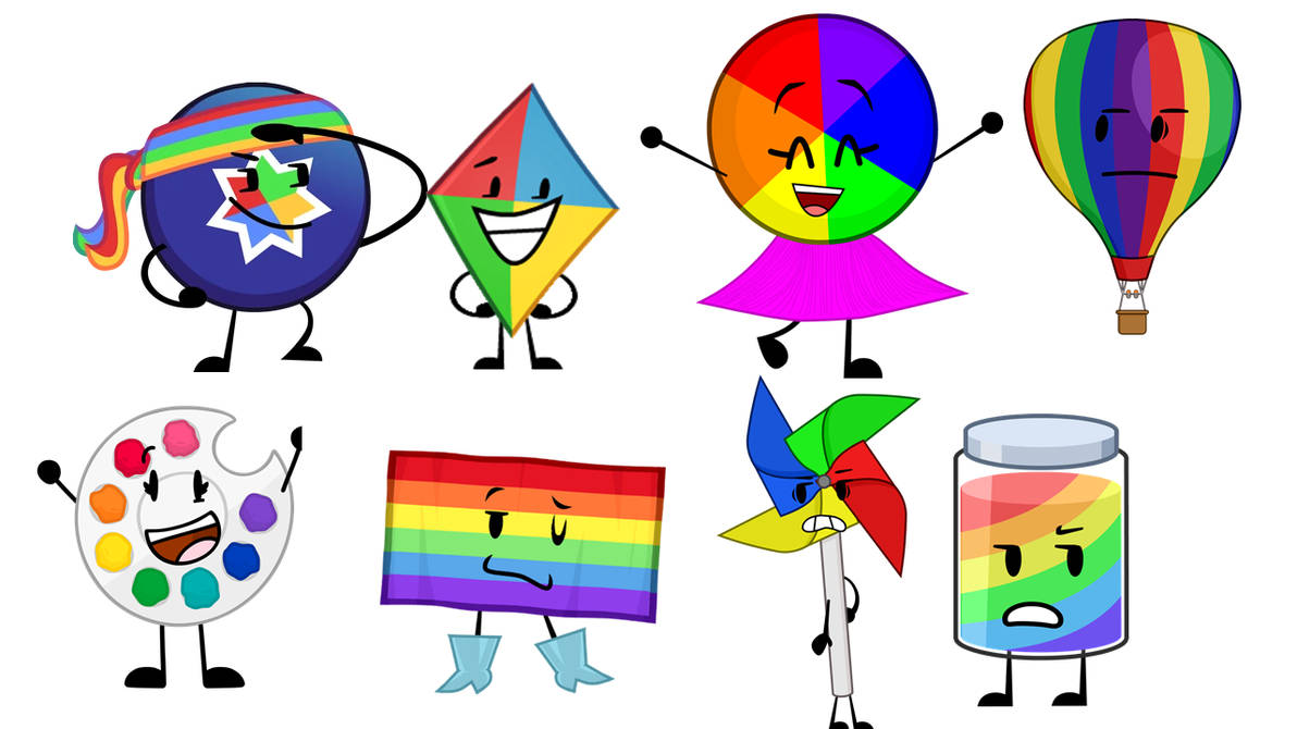 Multicolored Rainbow Object Show Characters By Xxsteamgirl On Deviantart