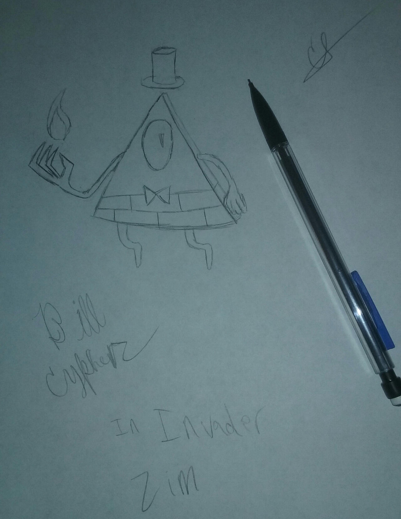 Invader Zim Style Bill Cipher By Sansiscool33 On Deviantart