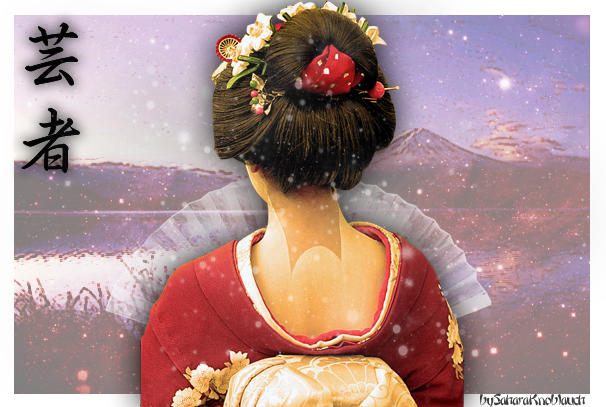 Geisha in the snow by SaharaKnoblauch on DeviantArt