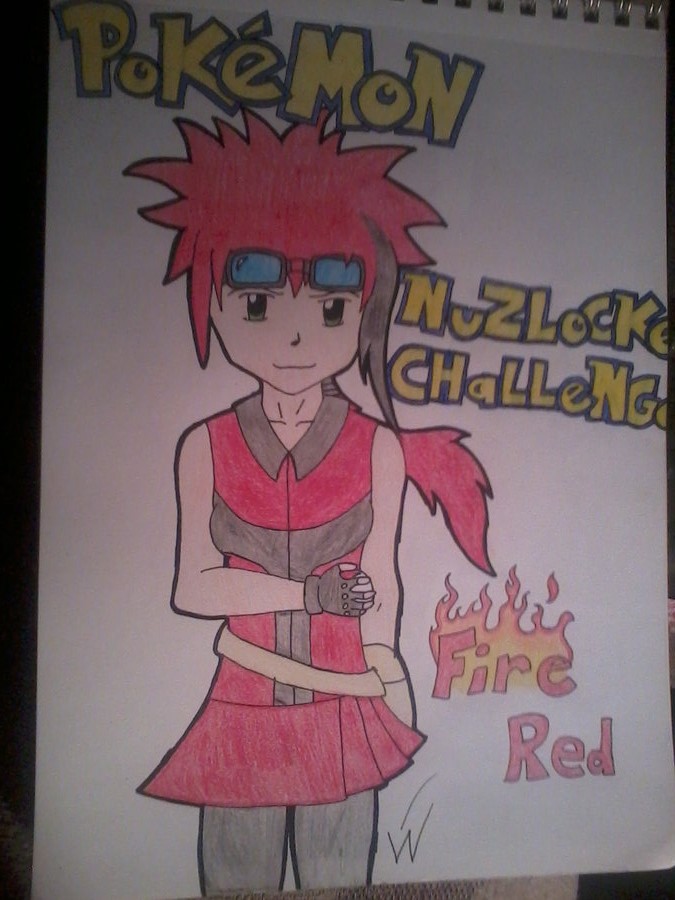 Pokemon Fire Red Nuzlocke Challenge Cover Page By Doughshurobie On