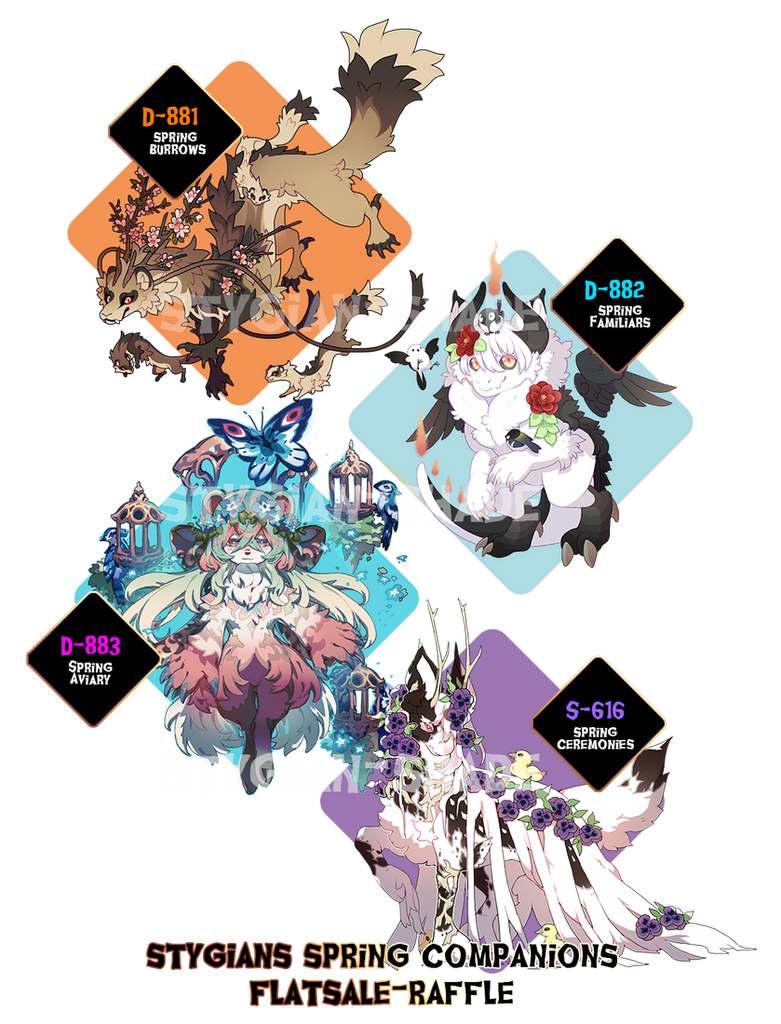 { Stygians } Spring Companions flatsale-raffle by Zoomutt on DeviantArt { Stygians } Spring Companions flatsale-raffle by Zoomutt on DeviantArt