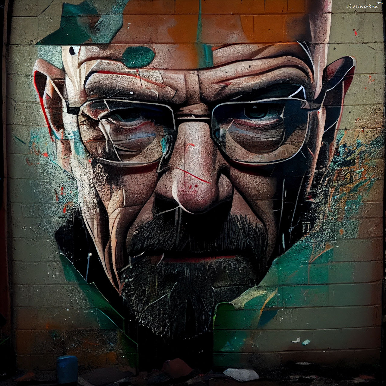Walter White Graffiti - Var 2 by aiartwerknz on DeviantArt Walter White Graffiti - Var 2 by aiartwerknz on DeviantArt