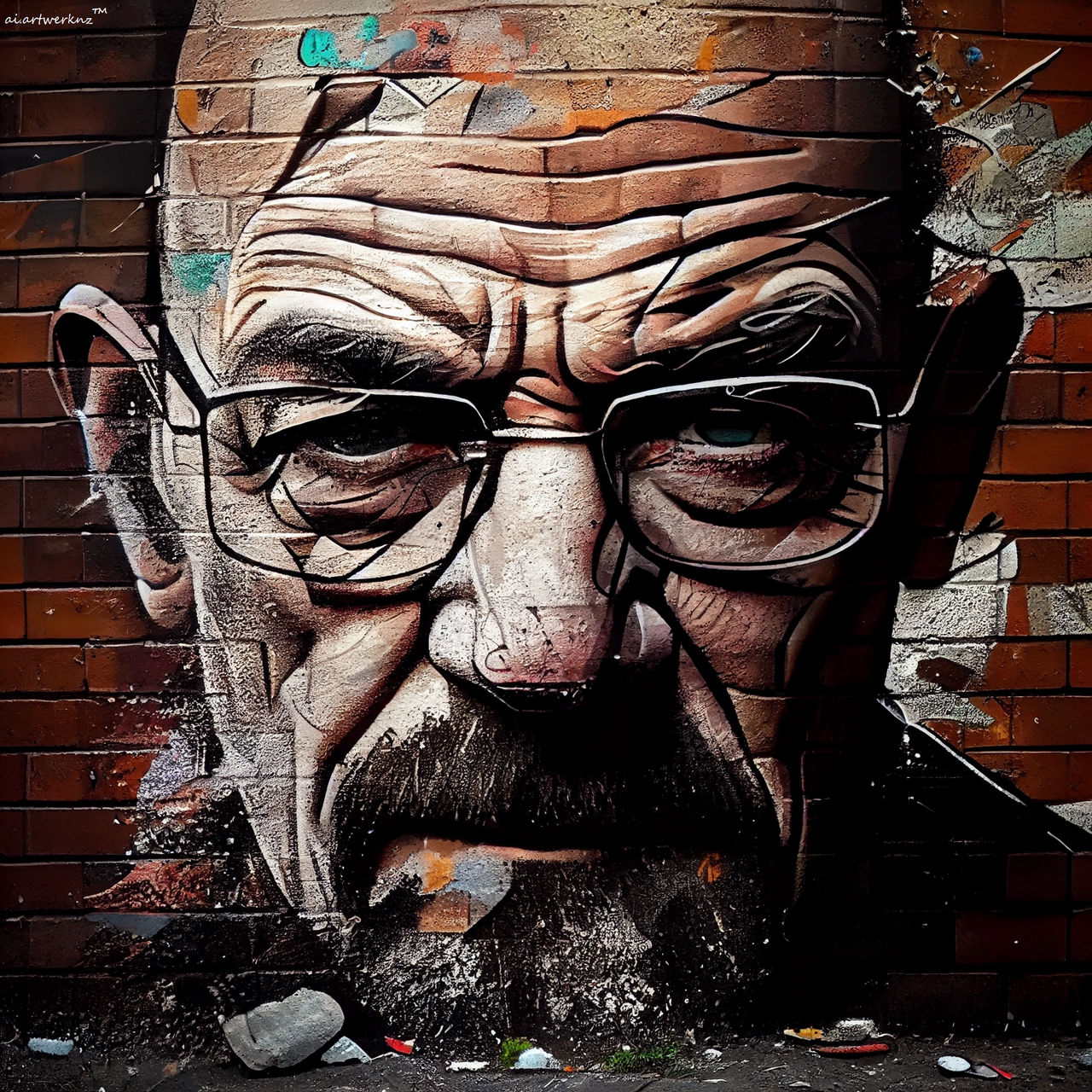 Walter White Graffiti - Var 3 by aiartwerknz on DeviantArt Walter White Graffiti - Var 3 by aiartwerknz on DeviantArt