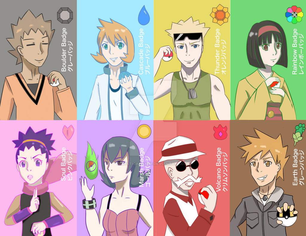 Kanto Gym Leaders By Mysticarcane On Deviantart