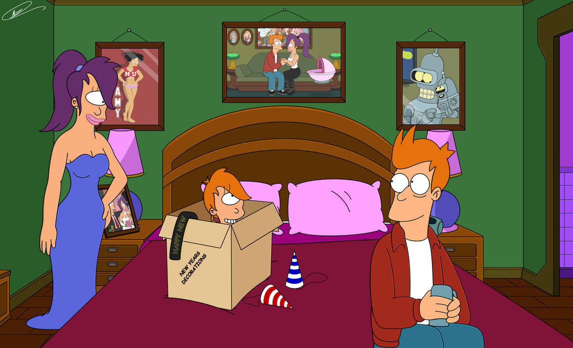 Fry And Leelas Bedroom Ready For New Years By Matt Thornton On Deviantart