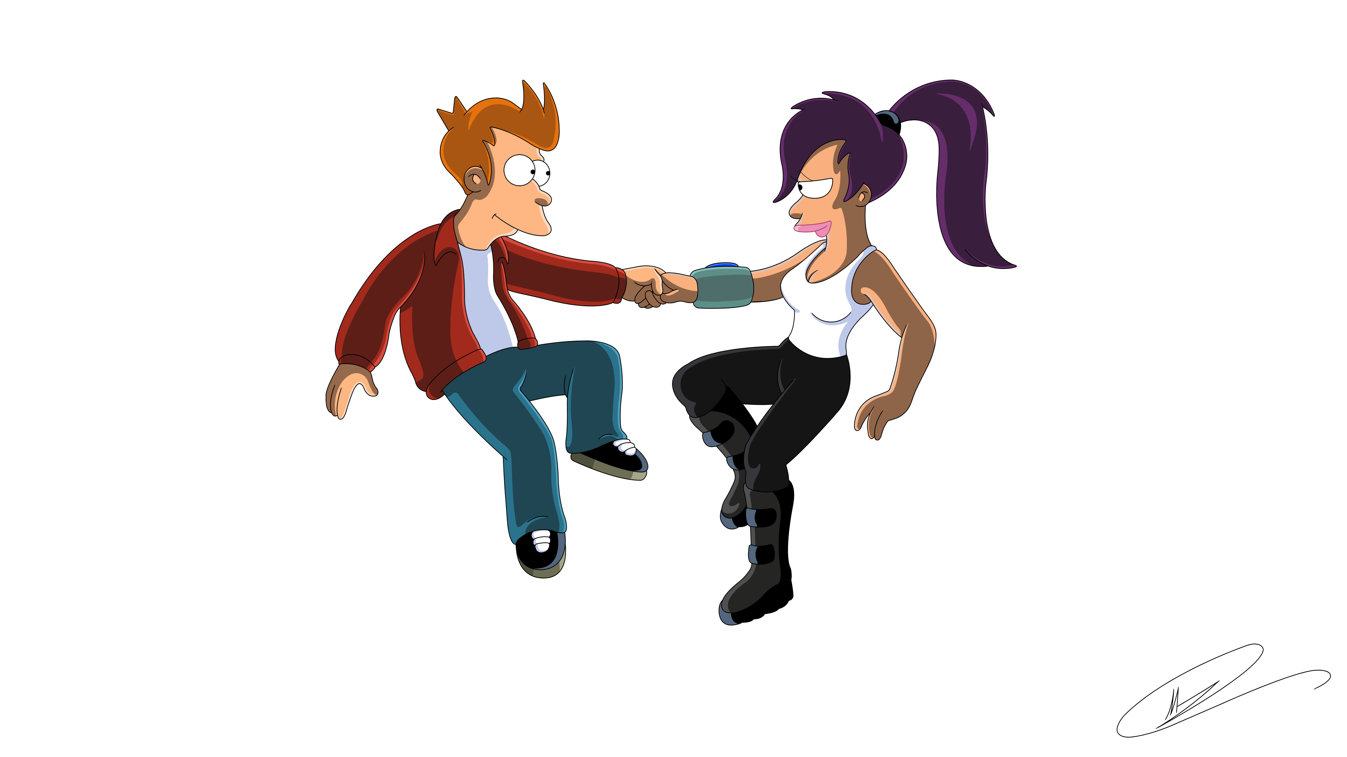 Futurama Fry And Leela By Spider Matt On Deviantart