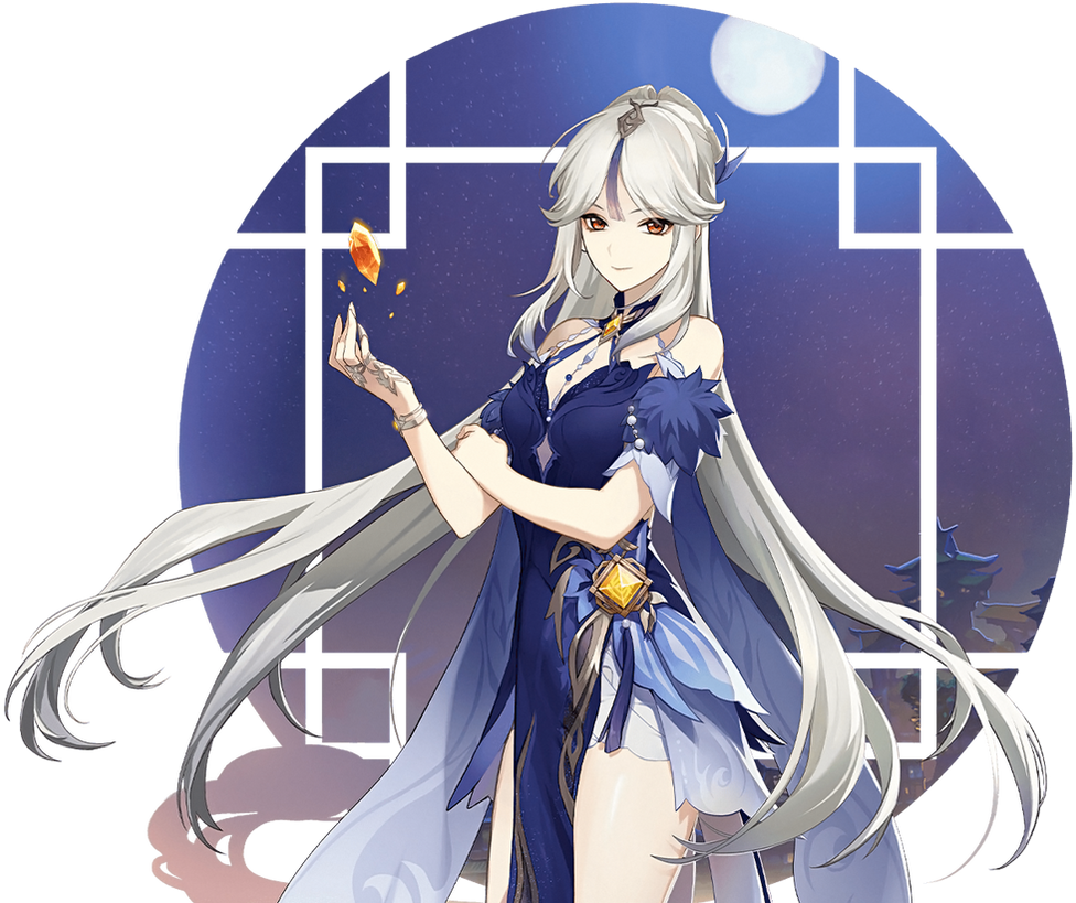 Genshin Impact Ningguang Character Render By Hanariia On Deviantart