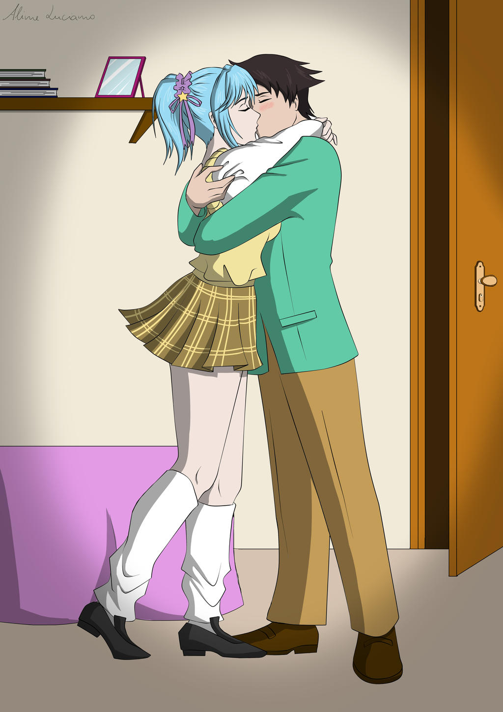 Aono And Kurumu Kurono Rosario Vampire By Alineluciano On Deviantart