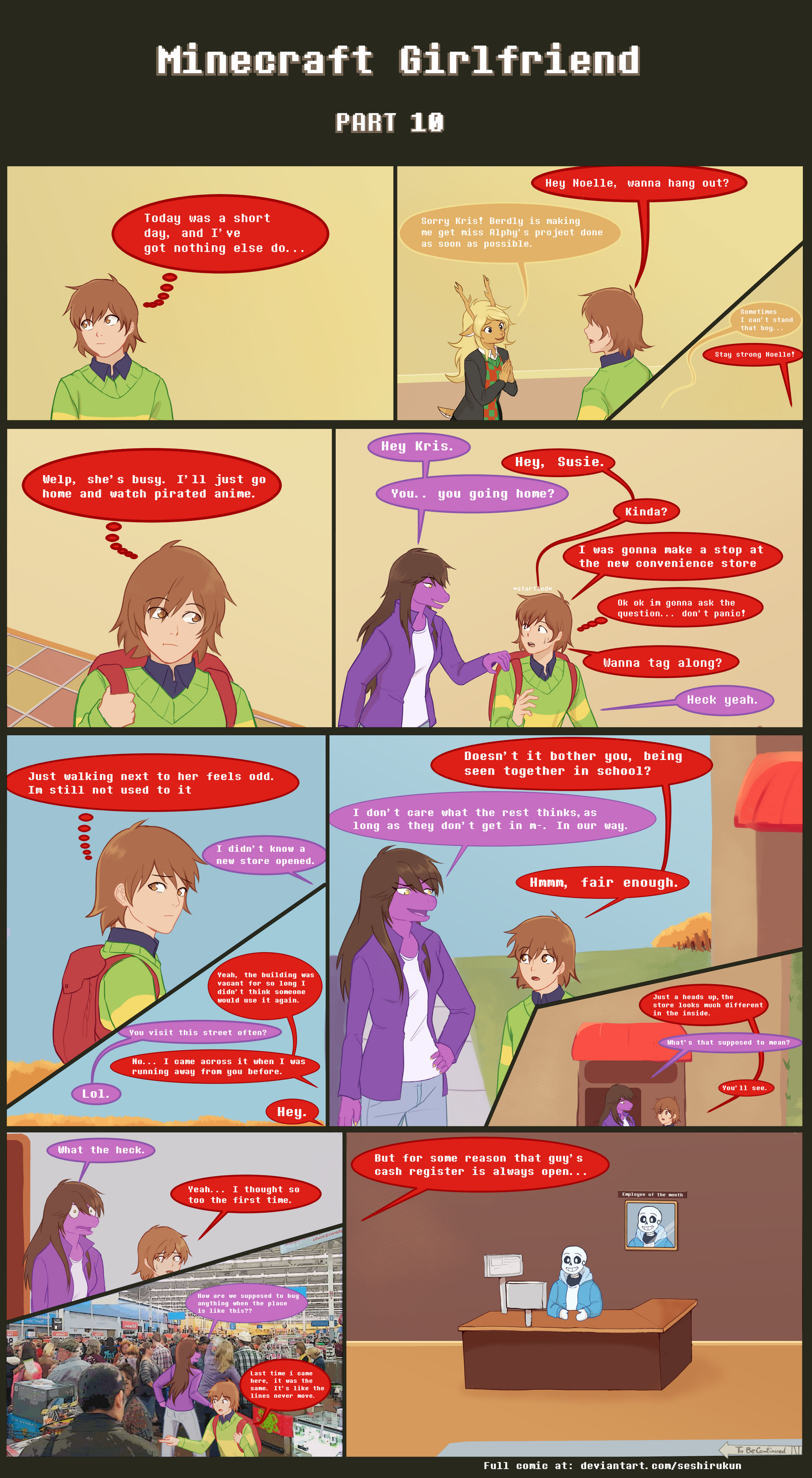 Deltarune Comic Minecraft Girlfriend Part 10 By Seshirukun On Deviantart