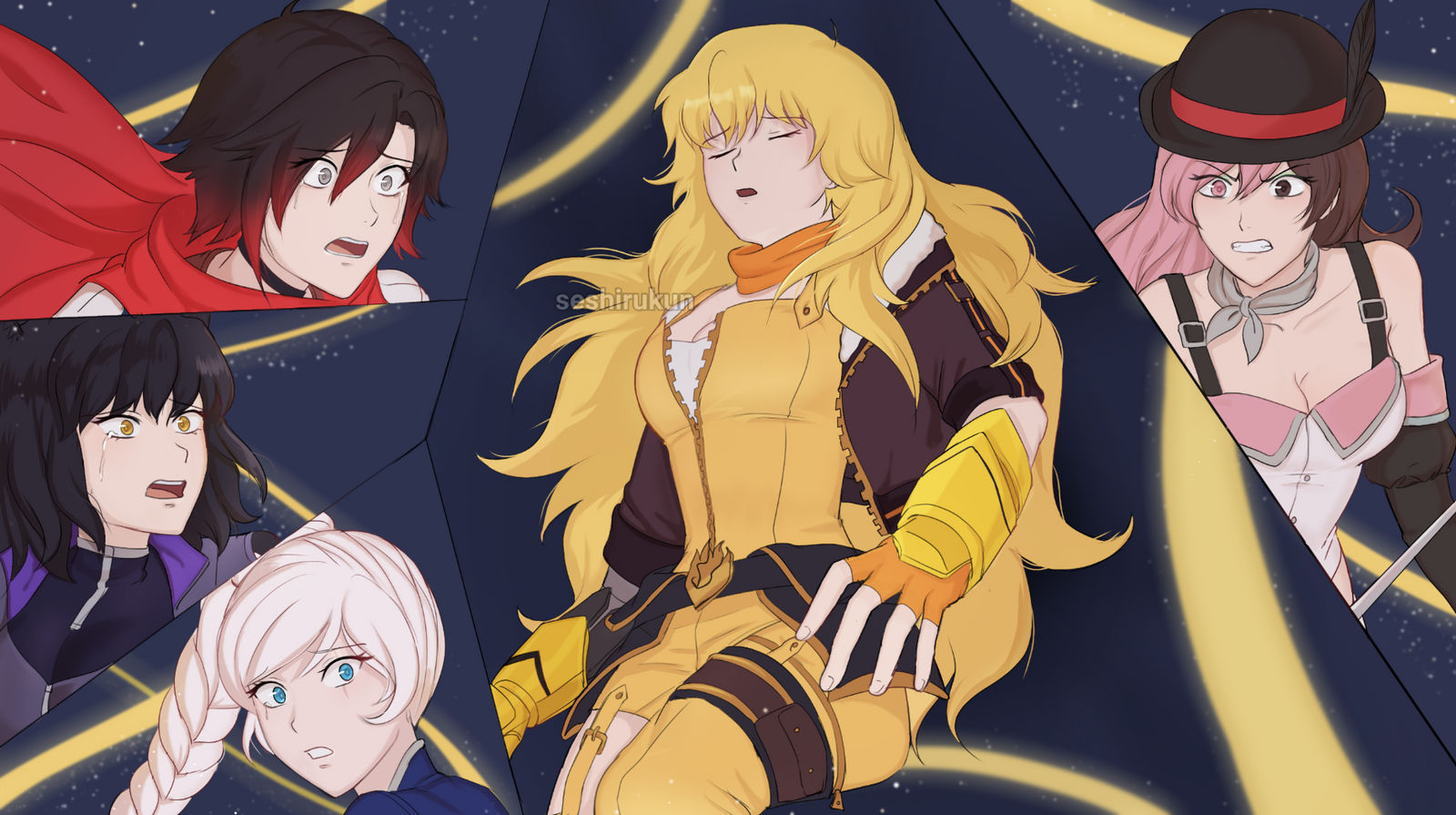 Yang Fall Rwby V8 By Seshirukun On Deviantart