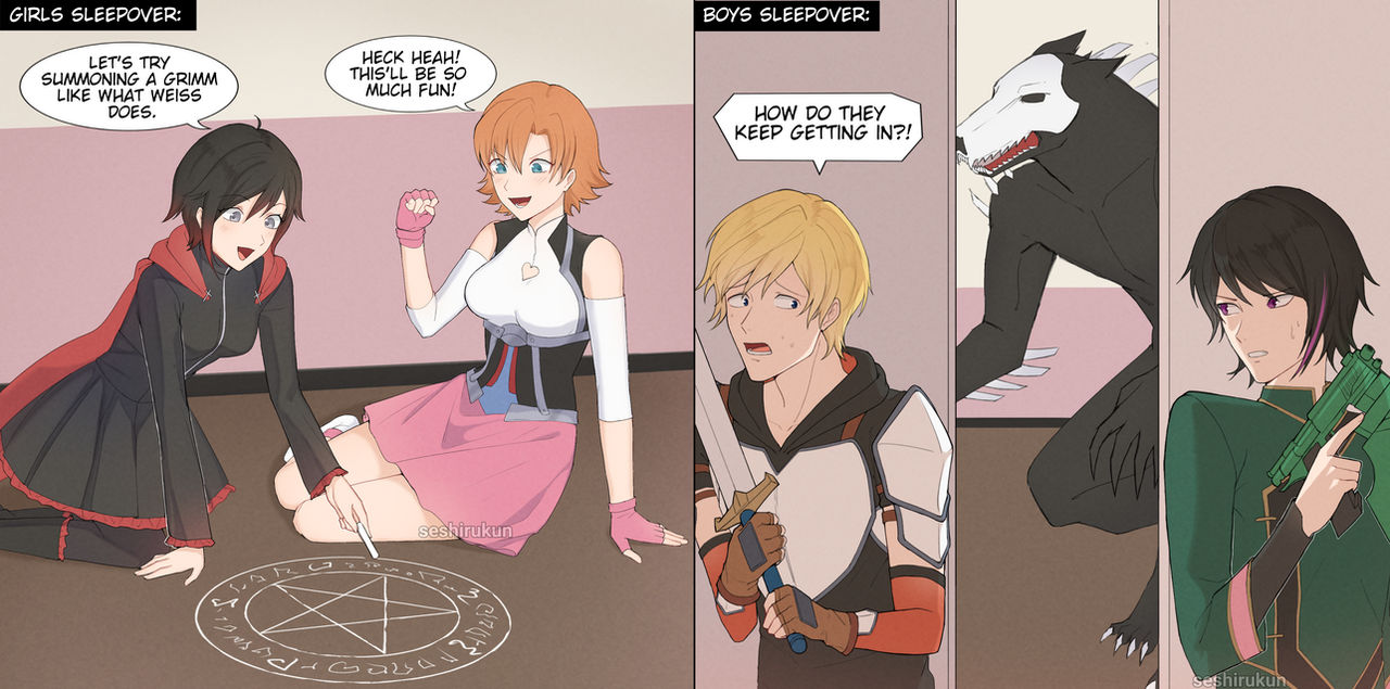 Rwby Comic Sleepovers By Seshirukun On Deviantart