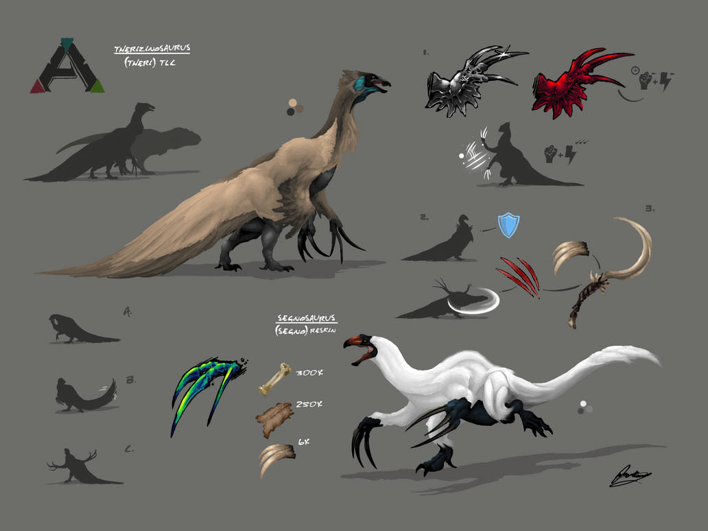 Ark Tlcs Therizinosaurus By Djaymasi On Deviantart