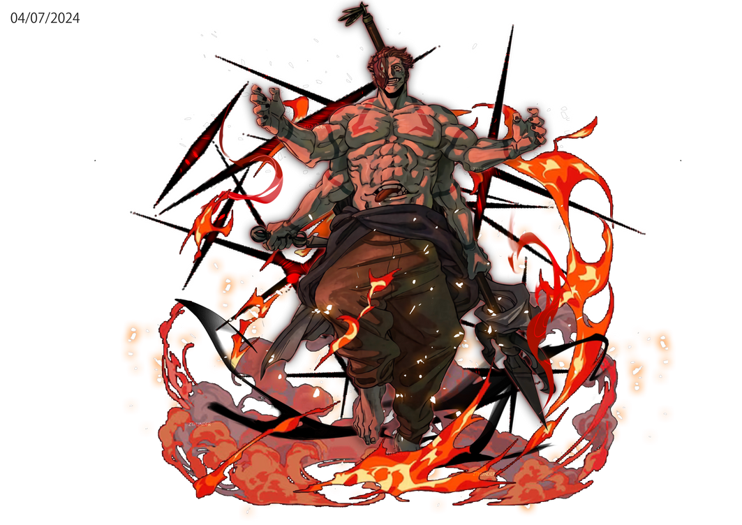 Heian Ryomen Sukuna True Form Art By Zthunderedmm On Deviantart